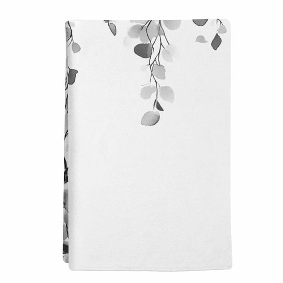 1 Pack Spring Kitchen Towels Watercolor Grey Eucalyptus Leaves ...