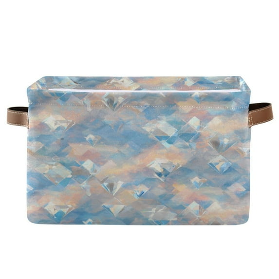 1-Pack Square Closet Organizers with Handles Open Basket Bins Peach and ...