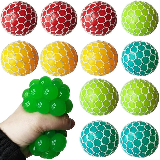 1 Pack Squish Stress Ball Grape Ball Mesh Anti-Stress Ball Toys Squeeze ...