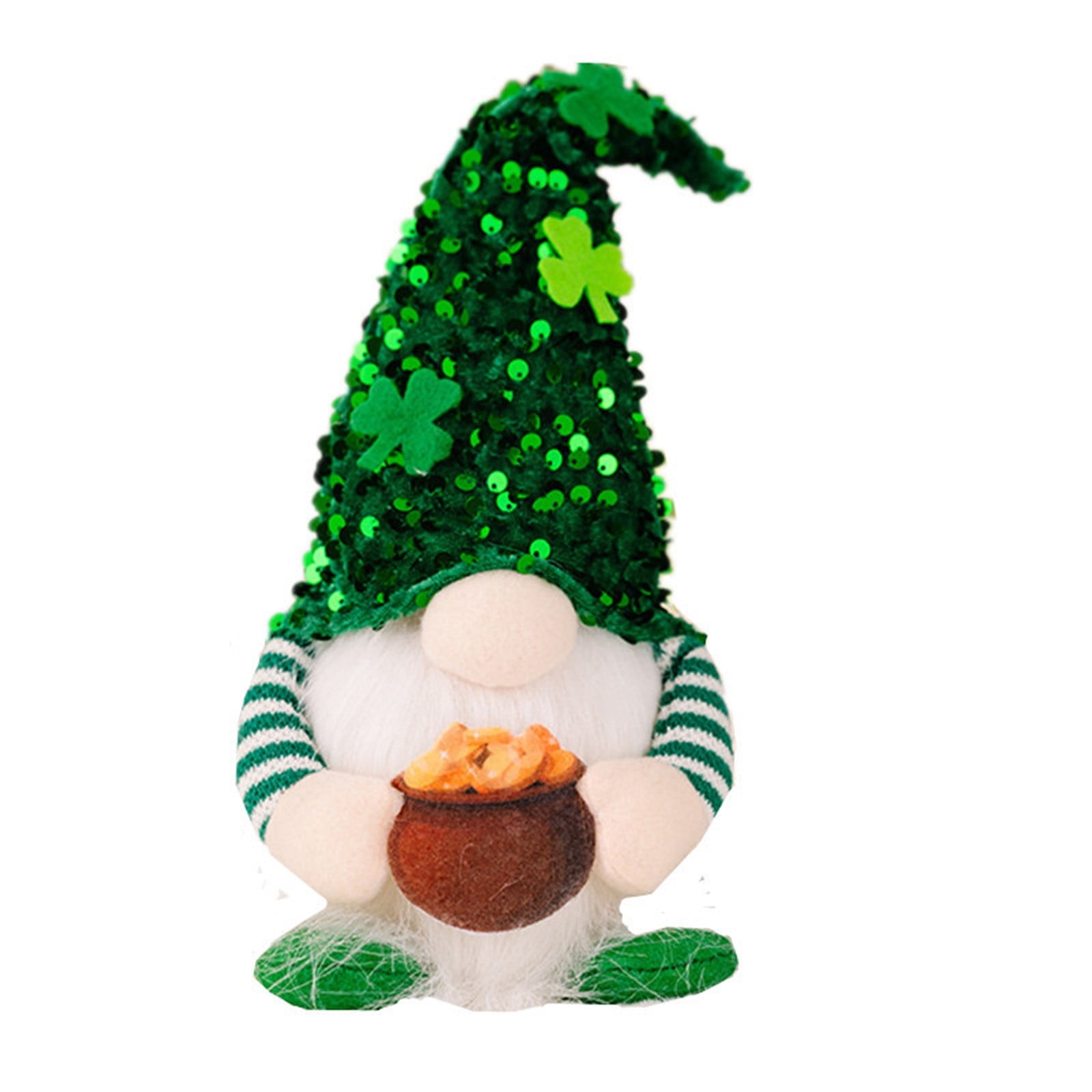 1 Pack St Patrick's Day Gnomes Plush Decorations with Lights，Green ...