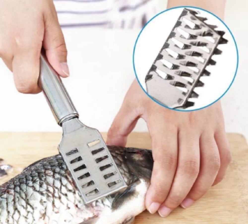 1-Pack Stainless Steel Fish Scaler Scraper Brush – Efficient Fish Scale ...