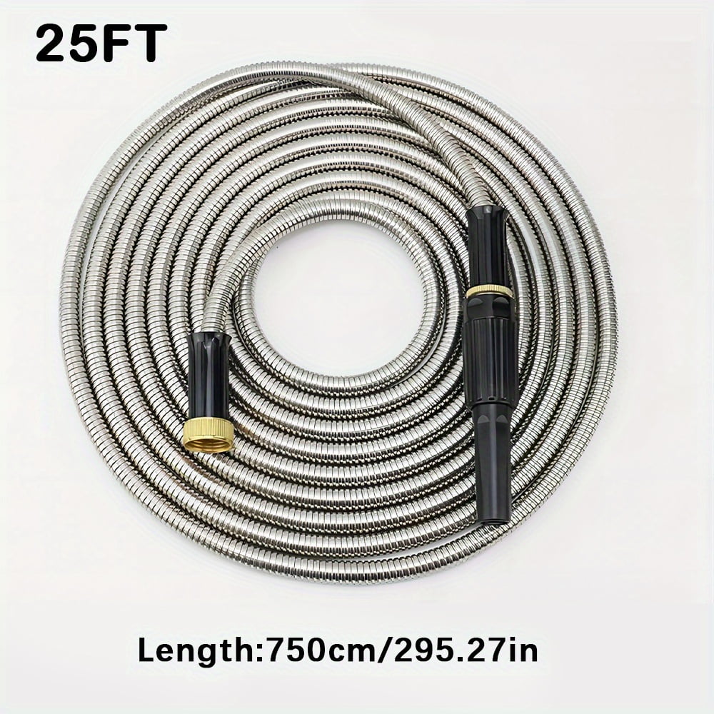 1 Pack Stainless Steel Garden Hose - Premium, Puncture-Proof ...