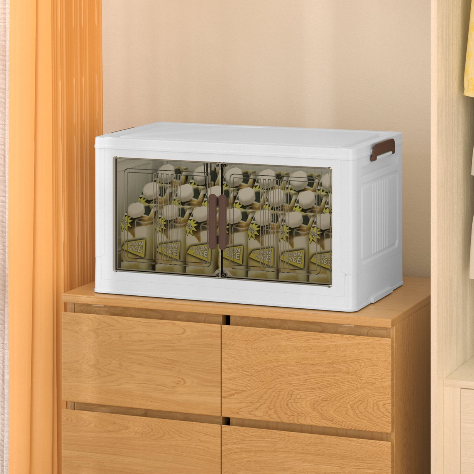 1 Pack Storage Bins-Plastic Storage Bins, Storage Bins with Wheels ...