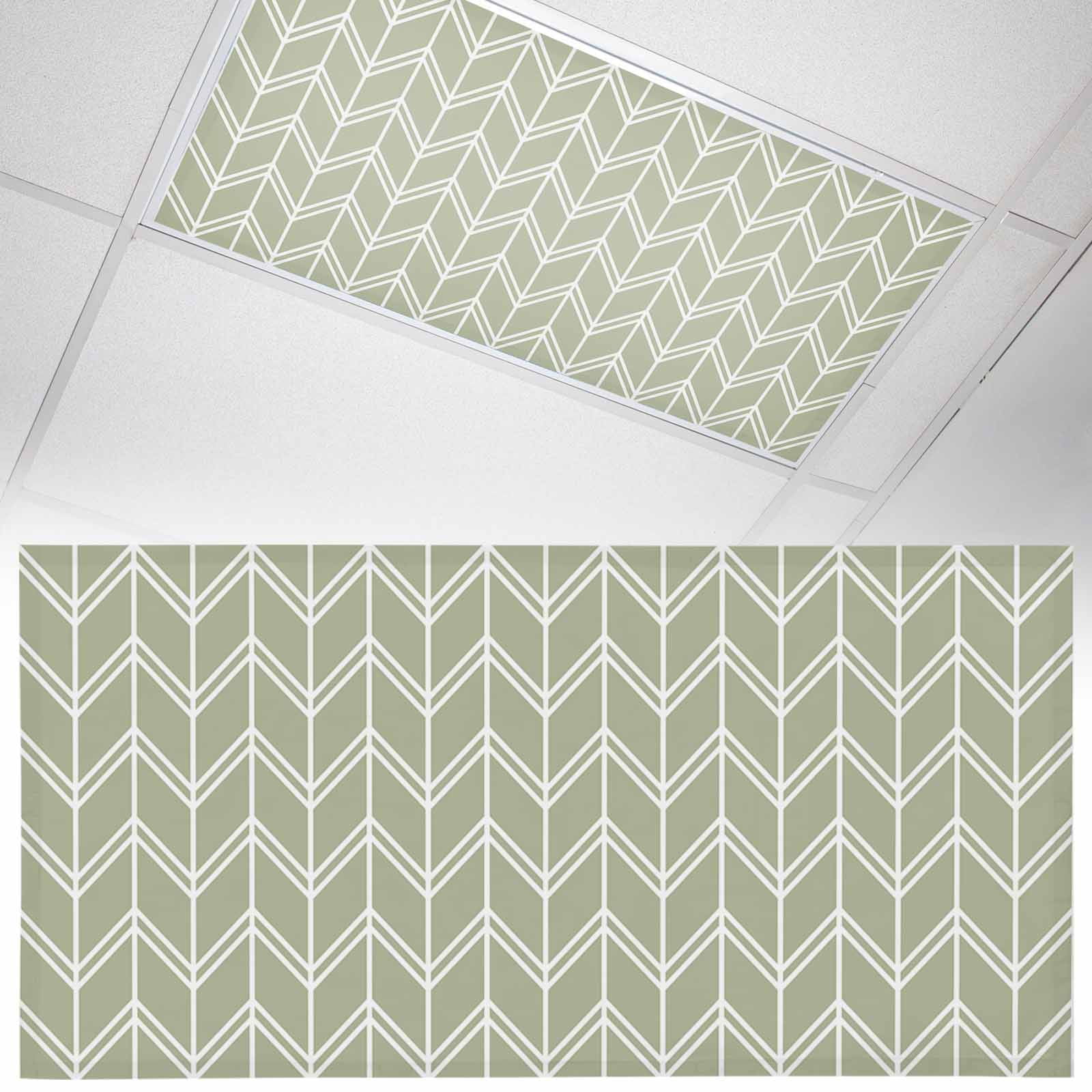 1 Pack Striped Fluorescent Light Covers for Ceiling Lights Abstract ...
