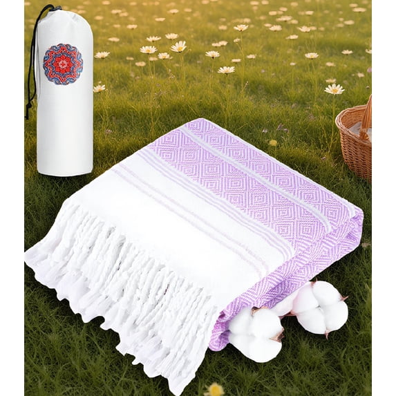 1 Pack Striped Style Beach Towel Quick Dry Sand Free Oversized Soft ...