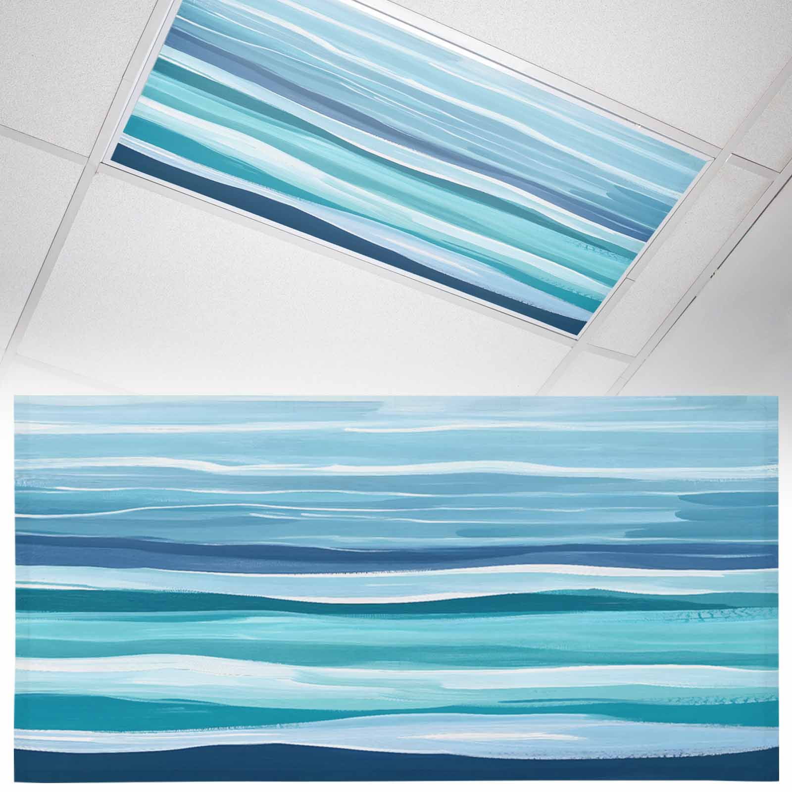 1 Pack Summer Coastal Fluorescent Light Covers for Ceiling Lights ...