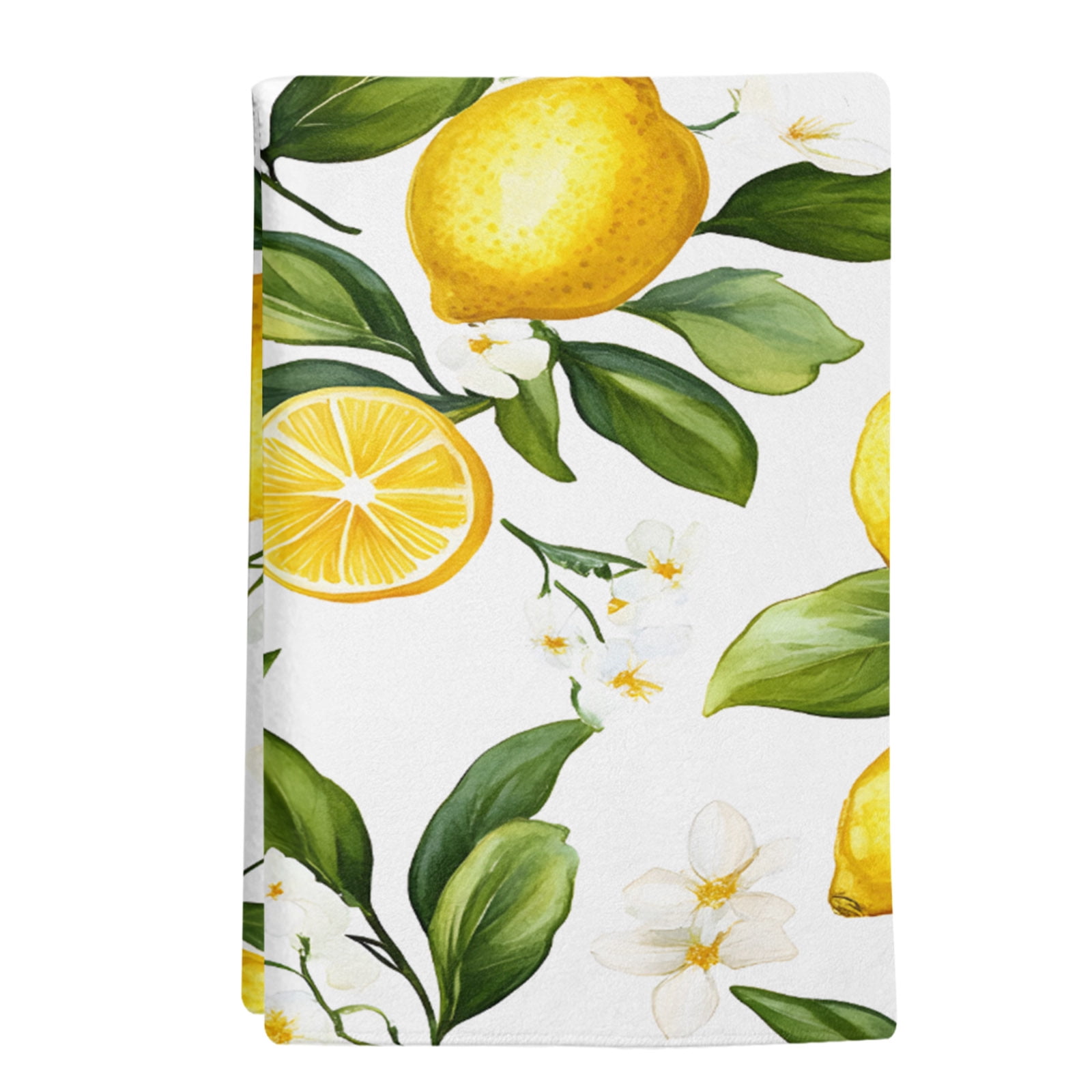 1 Pack Summer Lemon Kitchen Towels Leaf Yellow Fruit Countryside ...