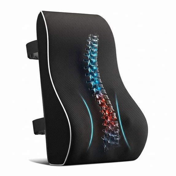 1 Pack Support Pillow for Office Chair and Car, Memory Foam Cushion ...