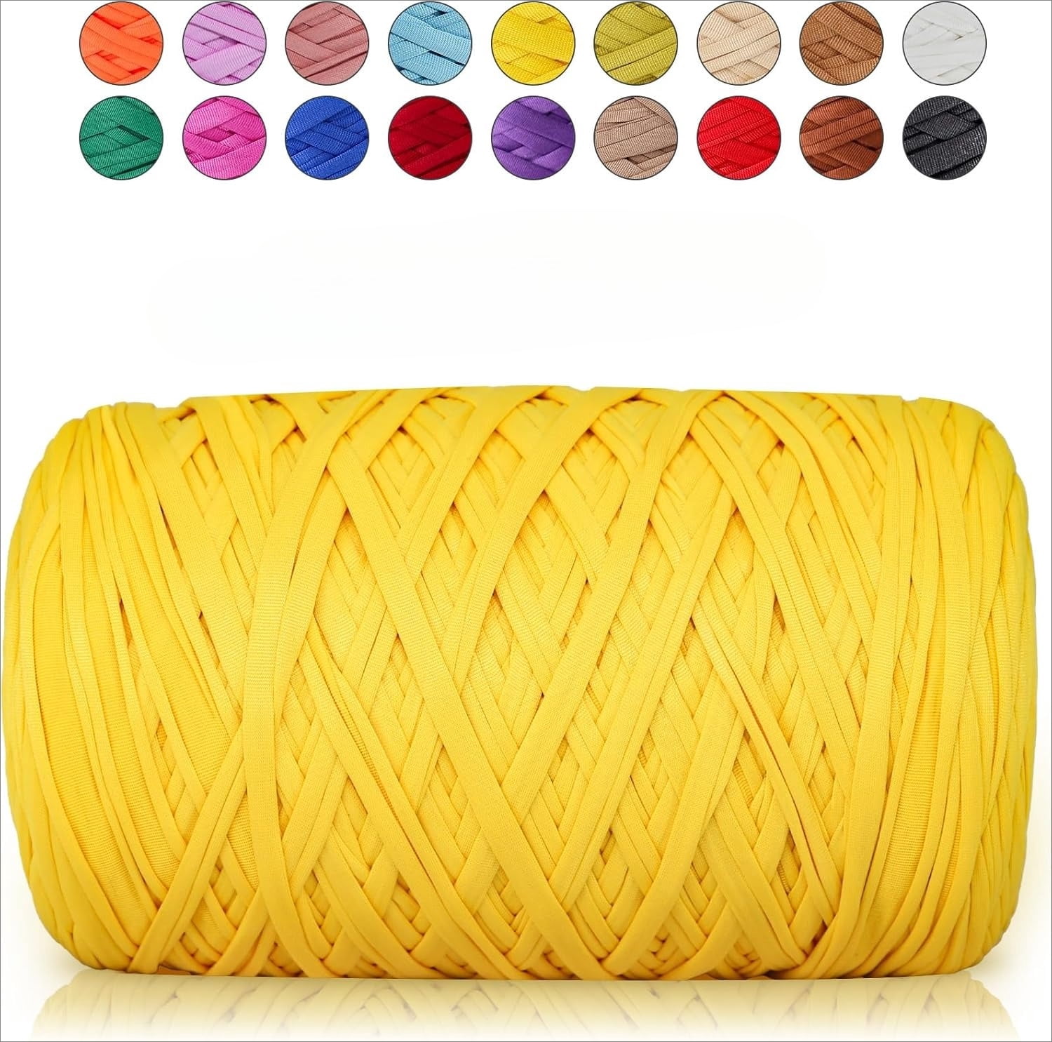 1 Pack T-Shirt Yarn Bulk for Crocheting (200g/65.62YDS),Soft Elastic ...