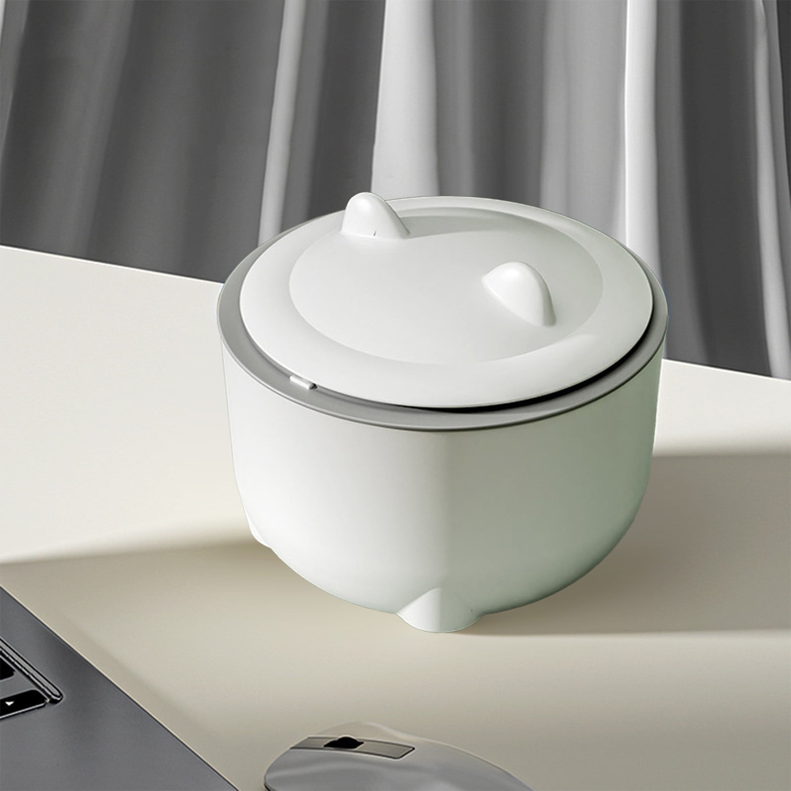 1 Pack Tabletop Trash Can with Pop-up Lid, Mini Plastic Countertop ...