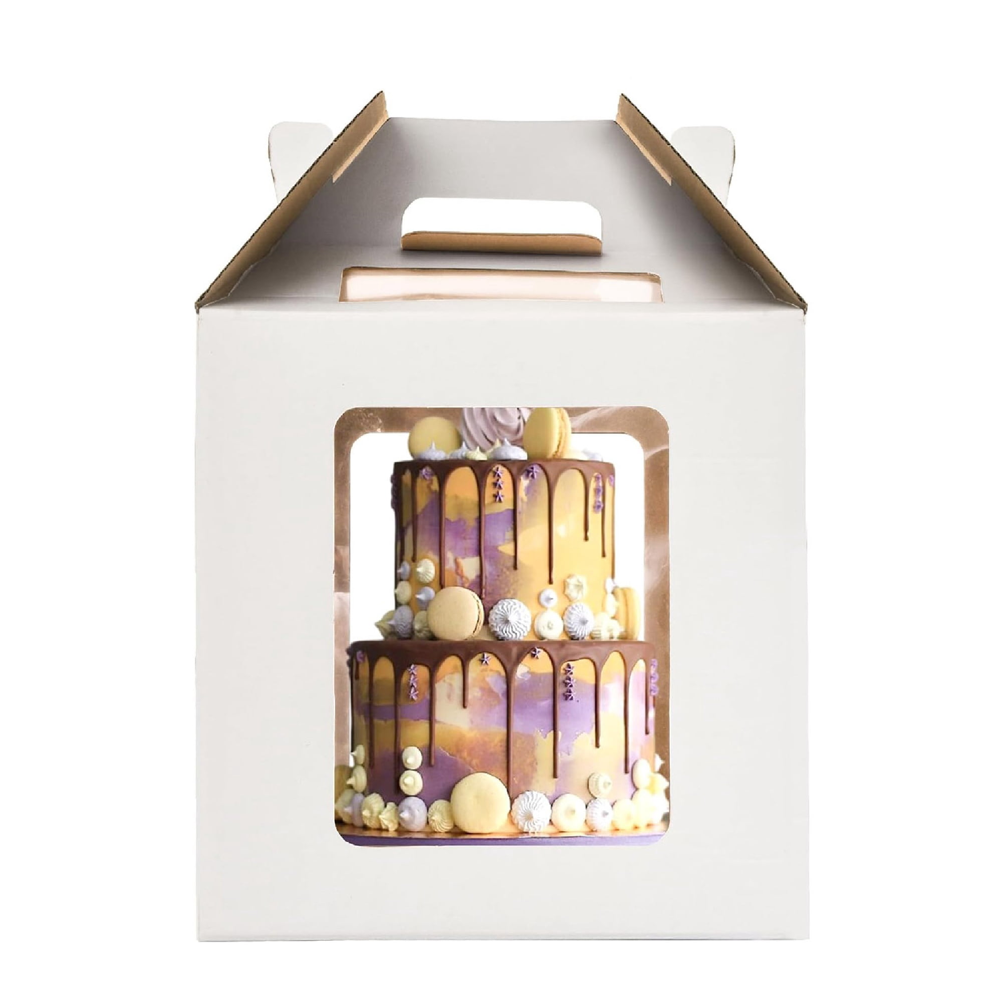 1 Pack Tall Cake Box with Window for Tier Cake,TGY 10x10x12 Inch Large ...