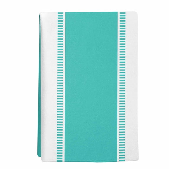 1 Pack Teal Kitchen Towels Stripes Solid Color Decorative Dish Towel ...