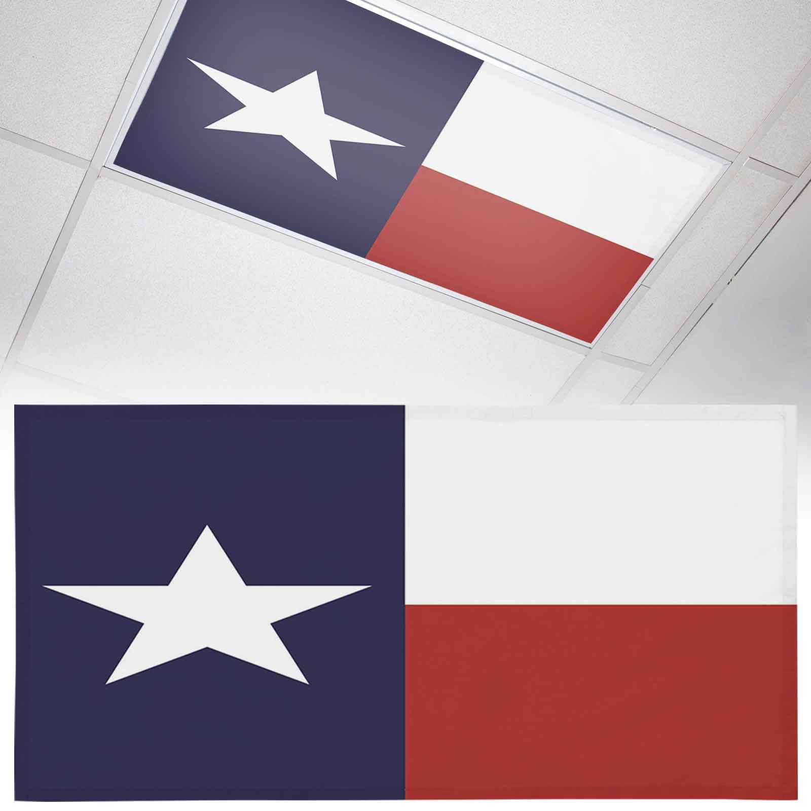 1 Pack Texas Star Flag Fluorescent Light Covers for Ceiling Lights Star ...