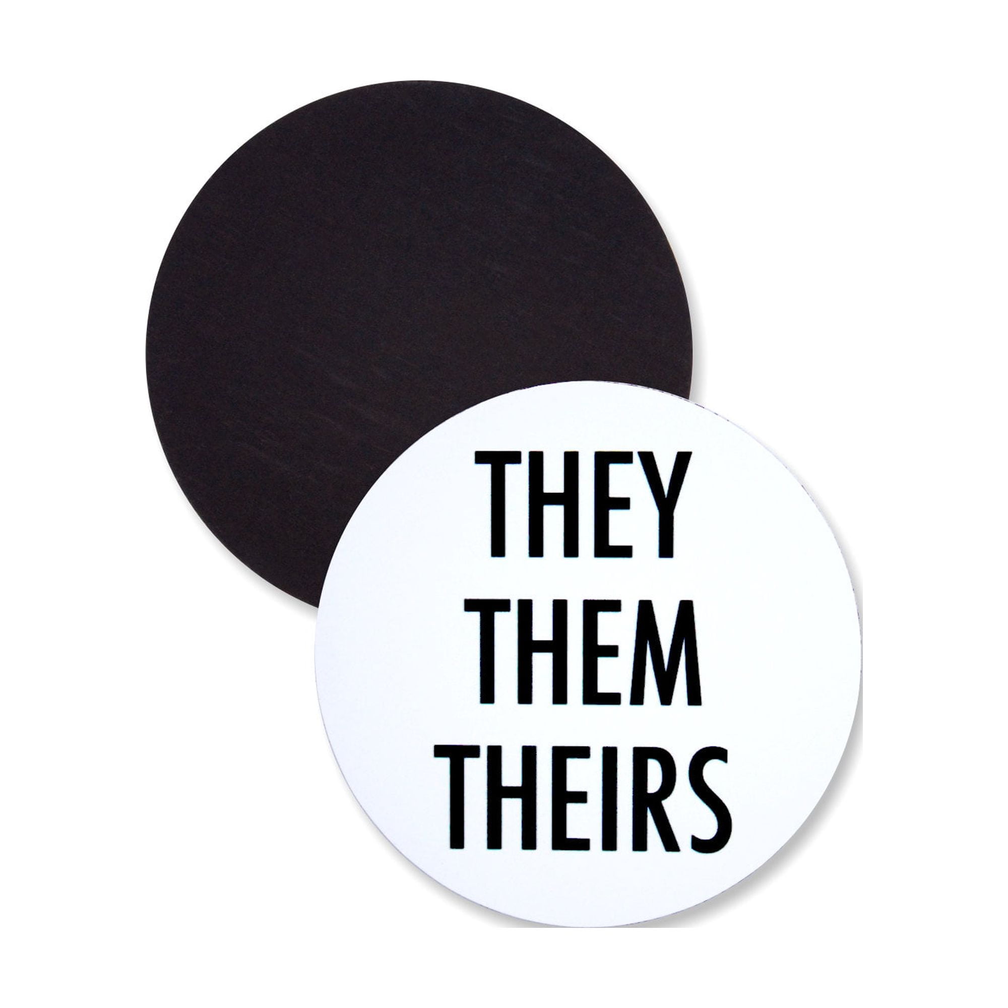 1 Pack - They Them Theirs Preferred Gender Pronouns Flexible Magnet - 3 ...