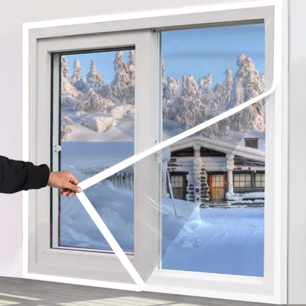 1-Pack Transparent EVA Winter Curtain, Double Insulation, Windproof ...