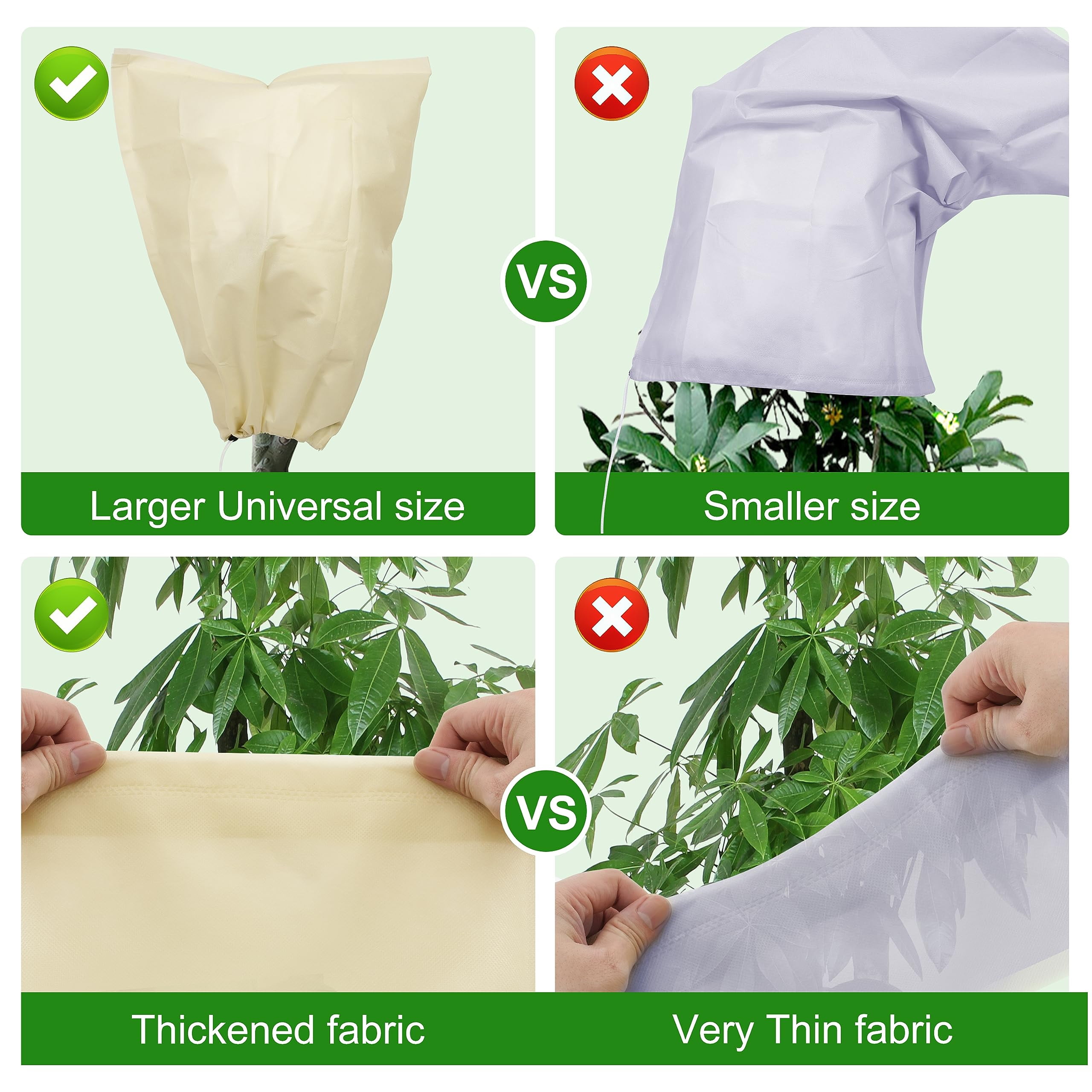 1 Pack Tree Netting for Cicadas, Plant Covers Freeze Protection Large ...