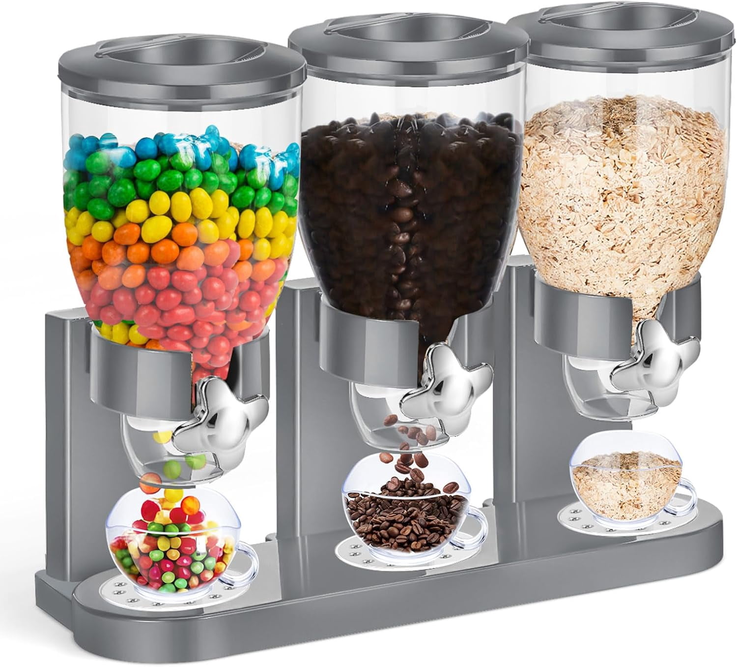 1 Pack Triple Indispensable Candy Dispenser Dry Food Dispenser Cereal ...