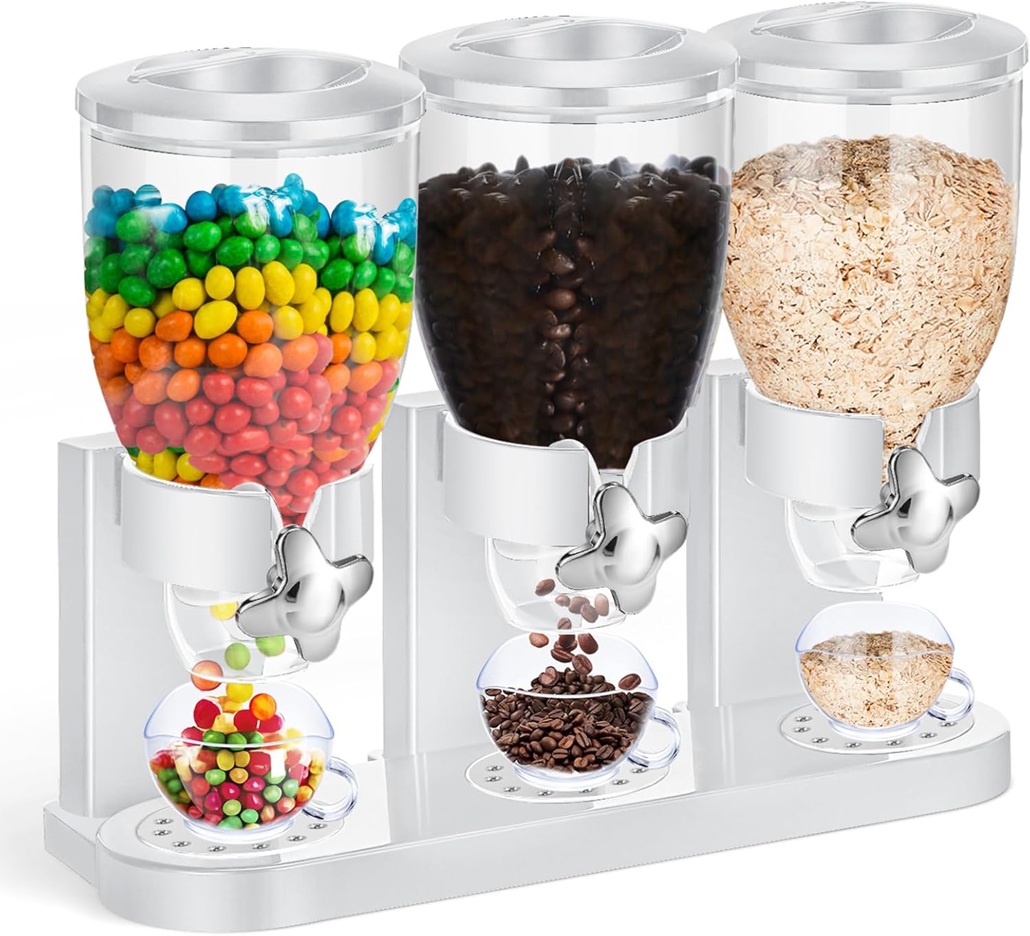 1 Pack Triple Indispensable Candy Dispenser Dry Food Dispenser Cereal ...