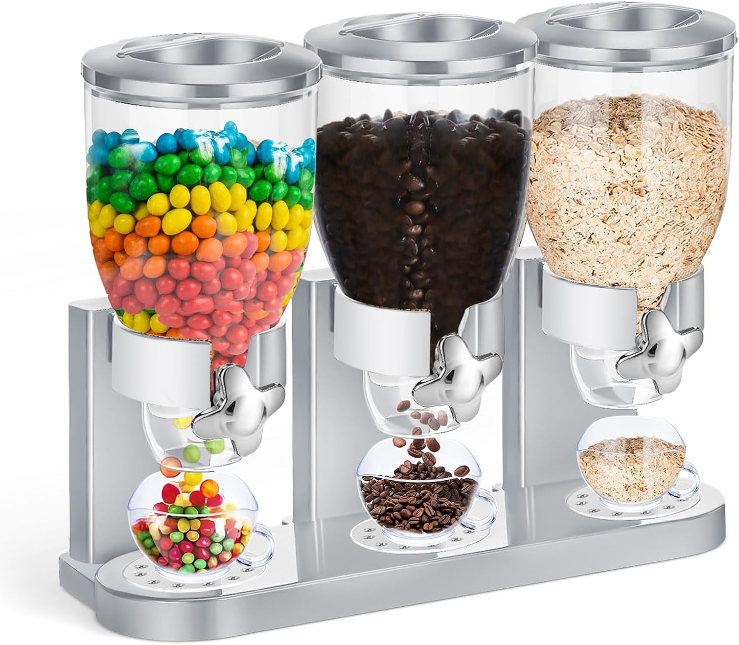 1 Pack Triple Indispensable Dry Food Dispenser 67oz Each Capacity ...