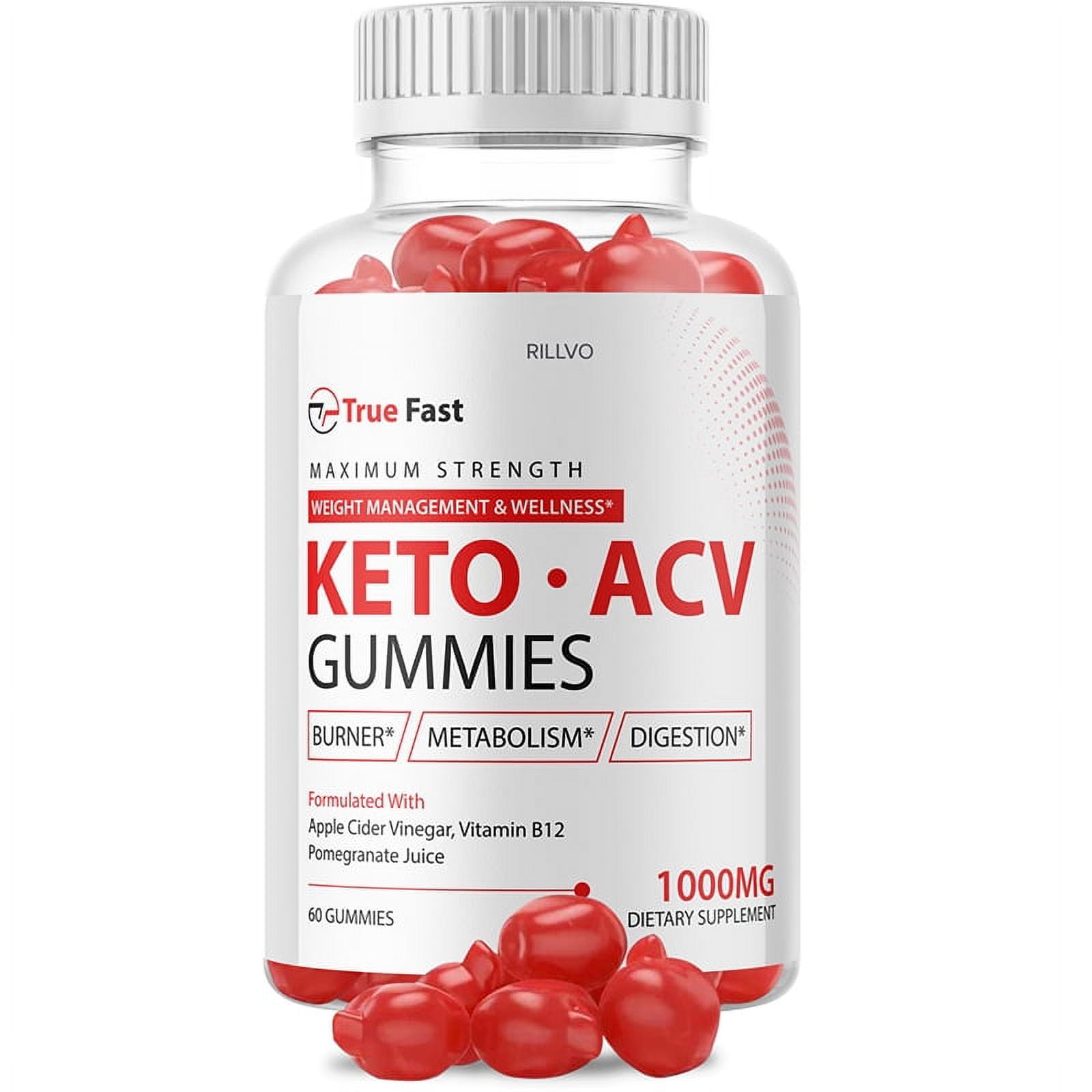 True Fast Keto Premium ACV Gummies - Energy & Focus Booster, Weight ...