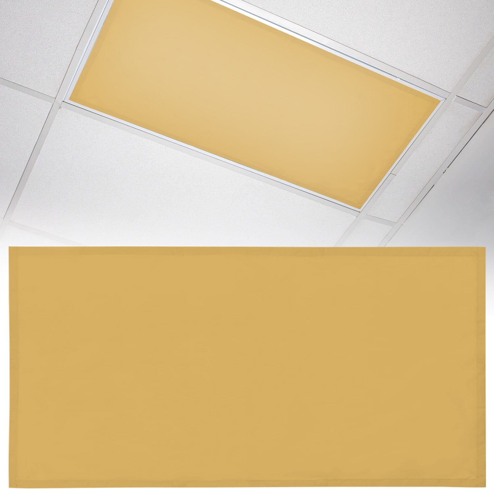 1 Pack Turmeric Yellow Fluorescent Light Covers for Ceiling Lights ...