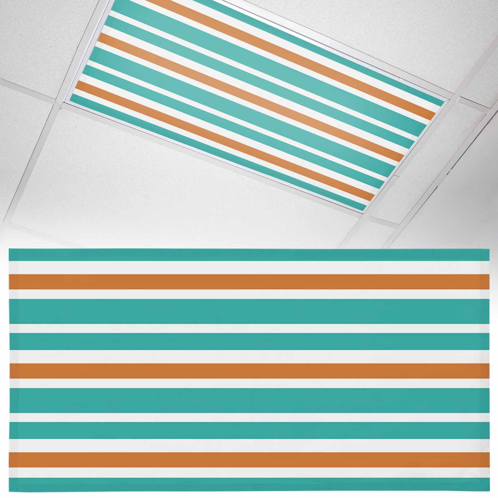 1 Pack Turquoise Orange Fluorescent Light Covers for Ceiling Lights ...