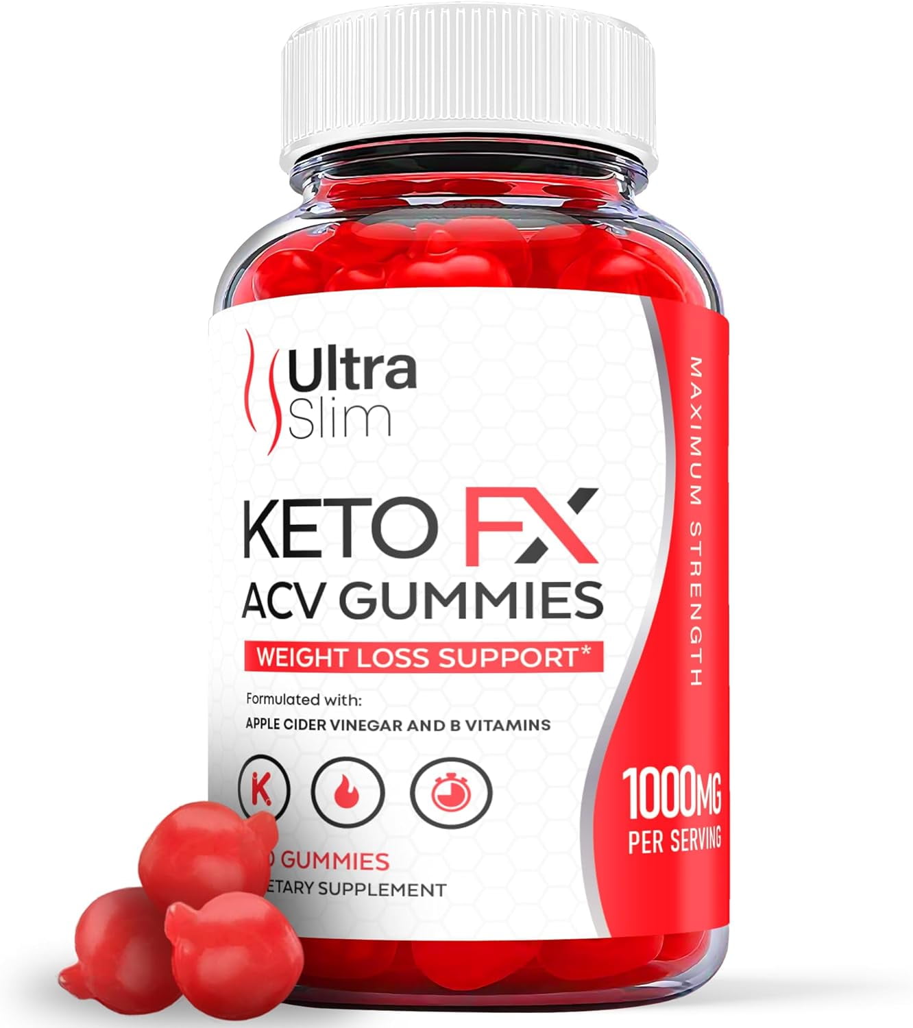 Ultra Slim Keto FX ACV Gummies (1 Pack) - Lean & Energy Booster Weight Loss Supplement - 60 ...