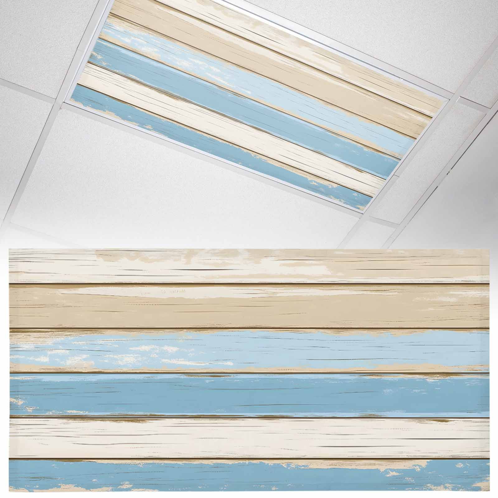 1 Pack Vintage Fluorescent Light Covers for Ceiling Lights Farmhouse ...