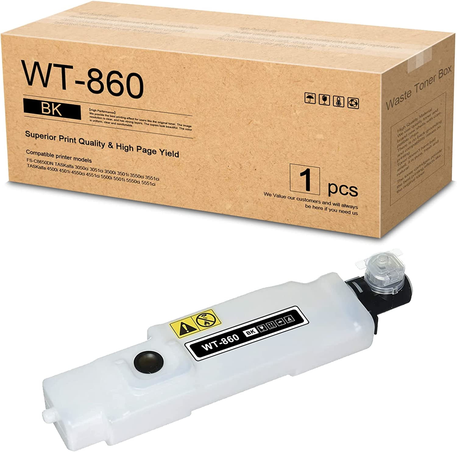 1 Pack WT-860 (1902LC0UN0) Waste Toner Box Replacement for Kyocera FS ...