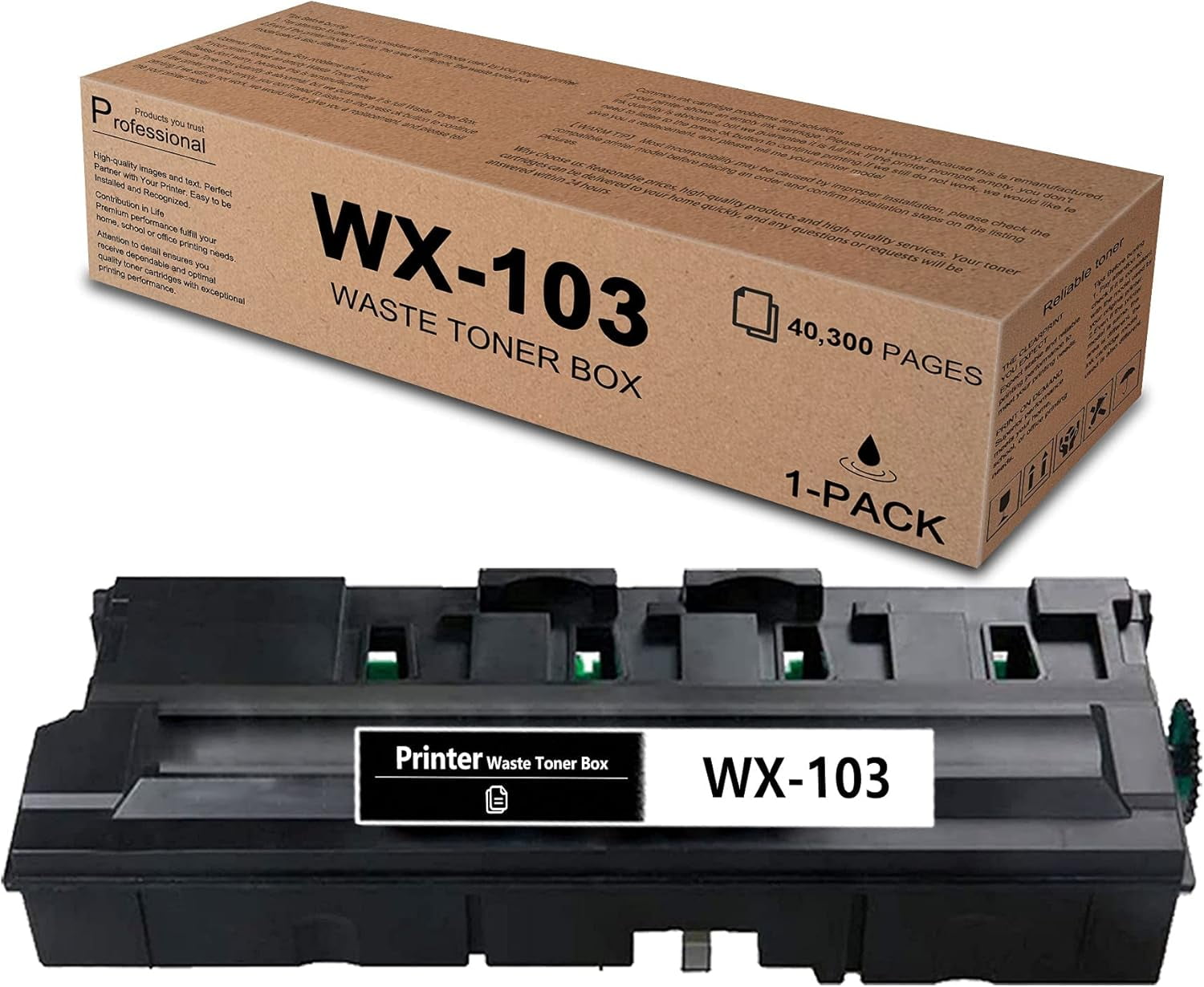 1 Pack WX-103 A4NNWY1 Compatible Waste Toner Box Replacement for bizhub ...