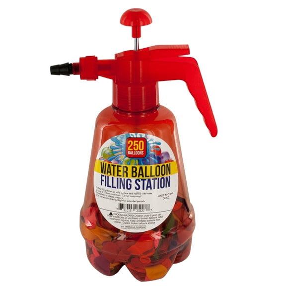 1 Pack Water Balloon Filling Station with Hand Pump, Nozzle and 250 ...