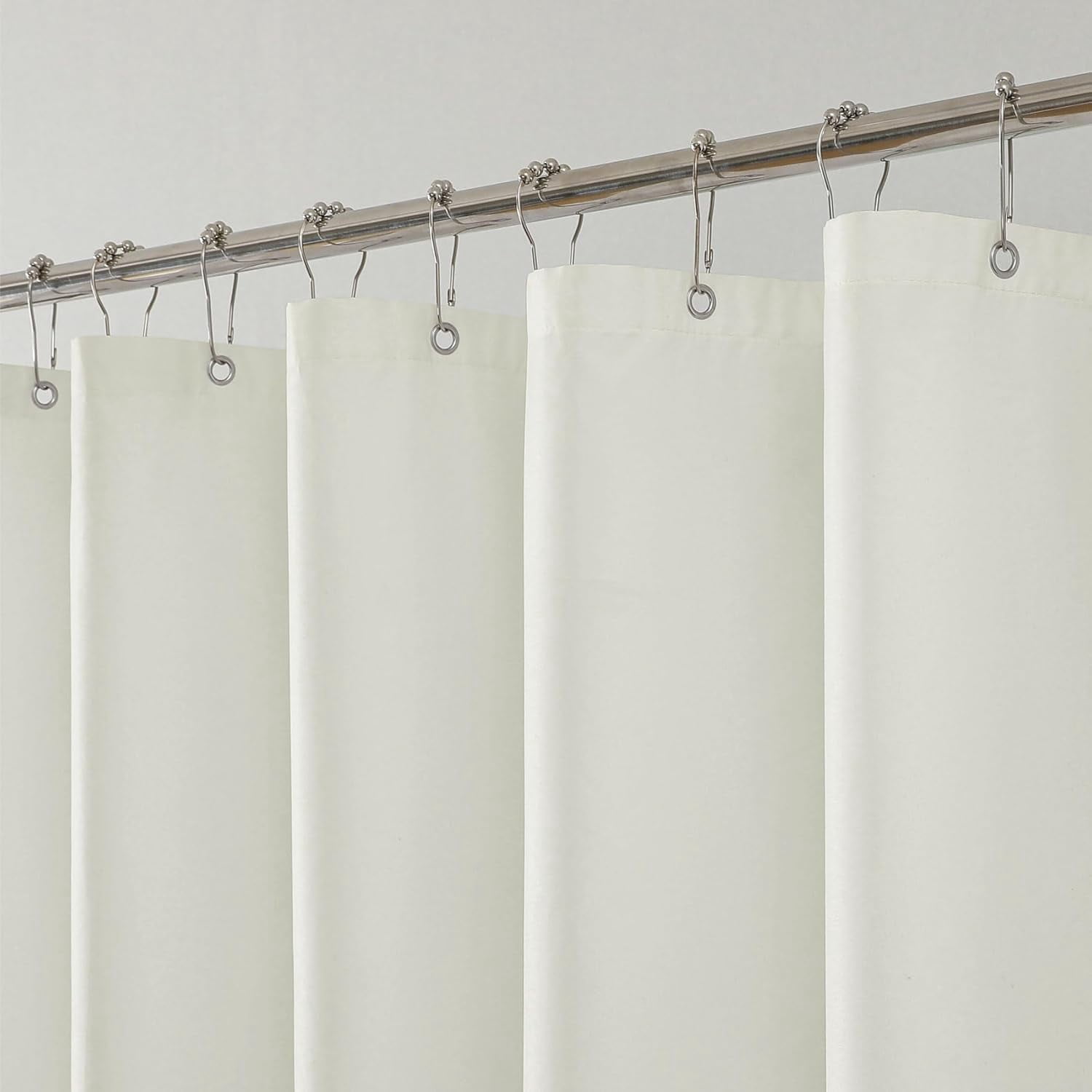 1 Pack Water-Repellent Fabric Shower Curtain Liner, Hotel Quality ...