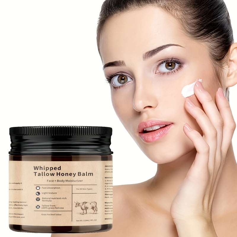 1-Pack Whipped Sheep Fat Honey Cream -2 oz Organic and Grass Fed Beef ...