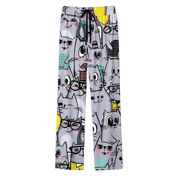 1 Pack Womens Pajama Pants Soft Casual Pajama Bottoms Comfy Wide Leg ...