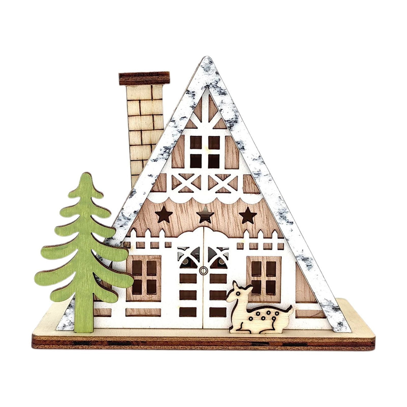 1 Pack, Wooden Holiday Light Ornament, Spooky Home Decor Accessory, LED ...