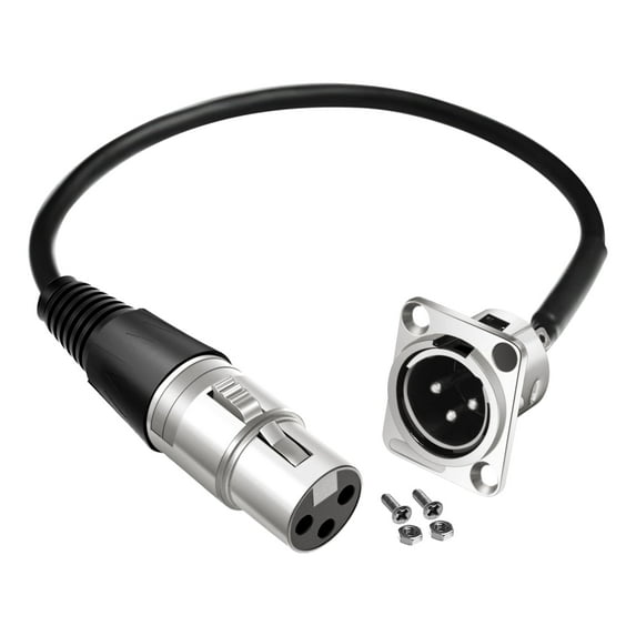 1-Pack XLR Pass Through Cable, No Solder, for Stage Box, Patch Panel ...