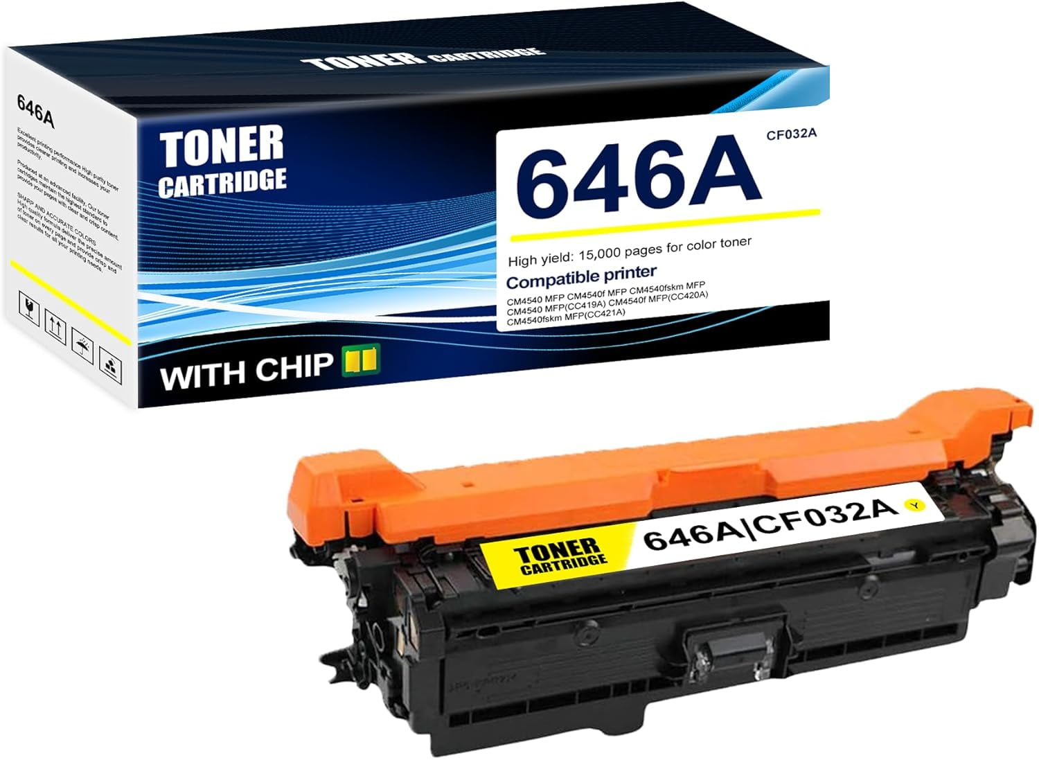 1-Pack Yellow 646A CF032A Toner Cartridge: Compatible 646A CF032A ...