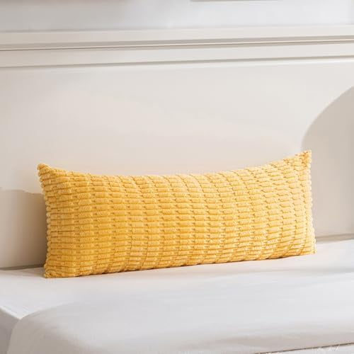 1 Pack Yellow Spring Long Lumbar Body Decorative Throw Pillow Covers ...