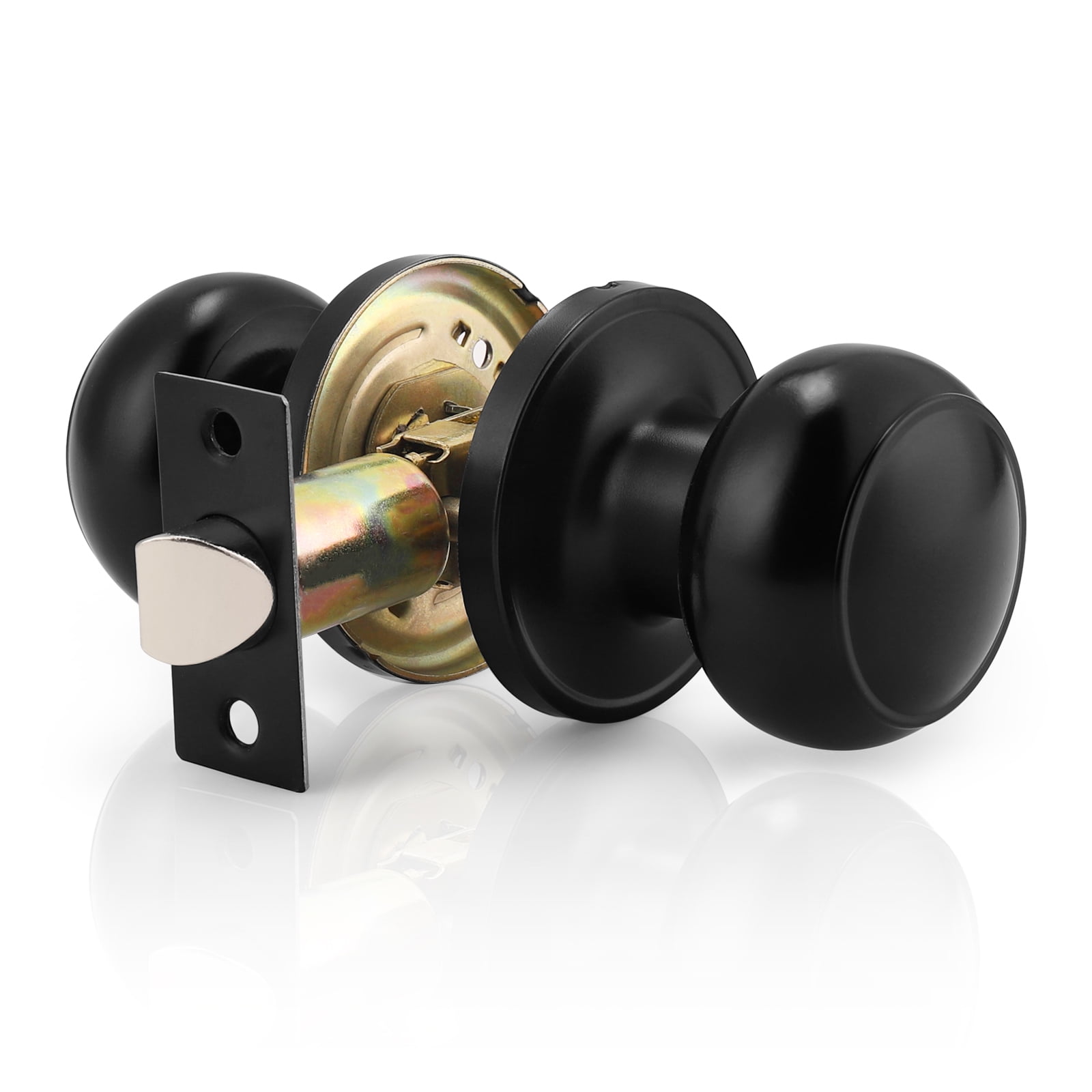 (1 Pack) knobelite Round Passage Door Knob(Non-Locking Knobs), Keyless ...