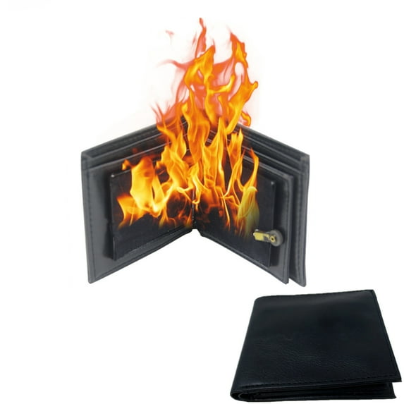 1 Pack of Magic Trick Fire Flaming Wallet, High Quality Leather, Street ...