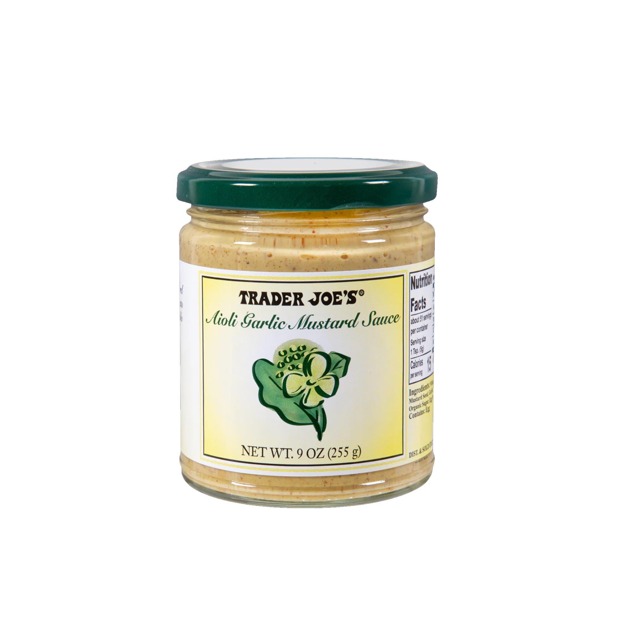 TRADER JOE’S Aioli Garlic Mustard Sauce, Bold Flavor, Creamy Garlic ...