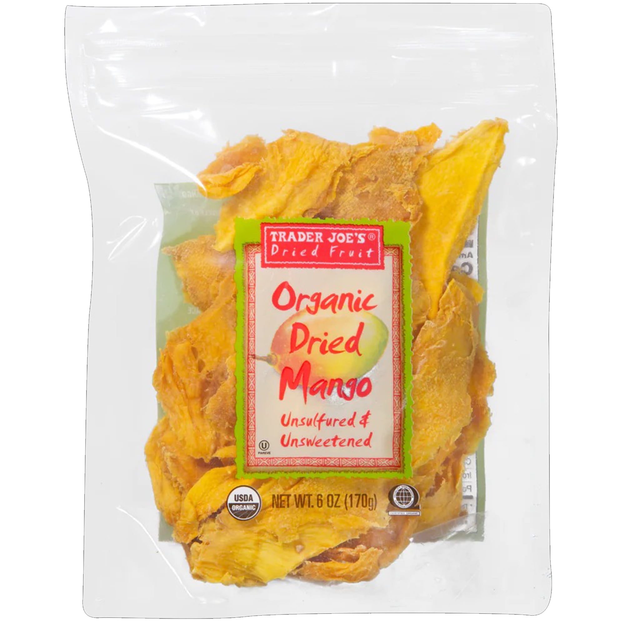 1 Pack of Trader Joe’s - Organic Dried Mango Unsulfured & Unsweetened ...