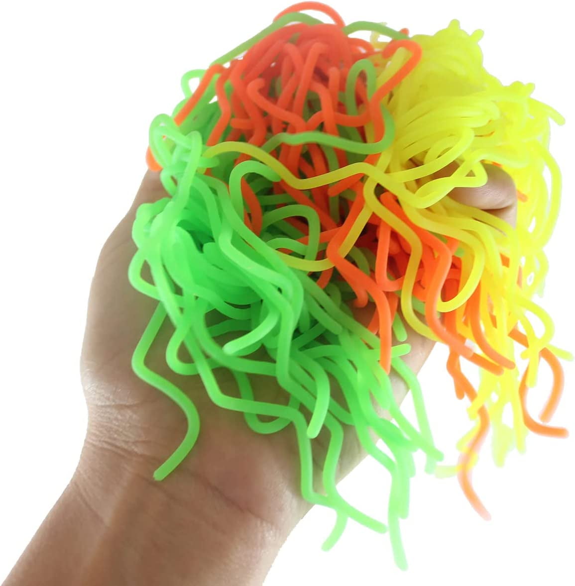 1 Pack with 3 Ramen Stretchy Noodle Strings (Orange/Yellow/Green ...