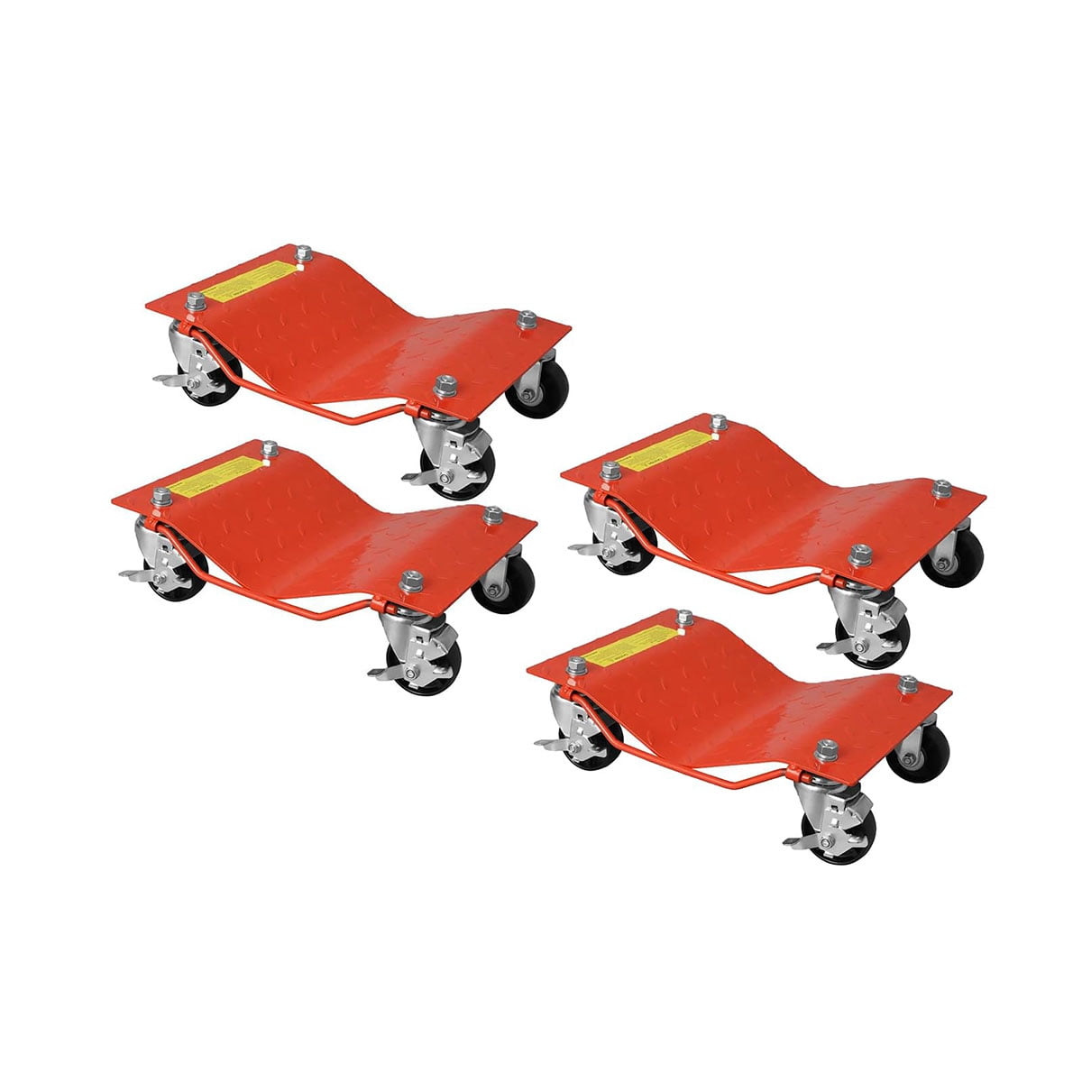 1 Package Iron Heavy Duty Car Dolly, Wheel Dolly Car Tire Stake With ...