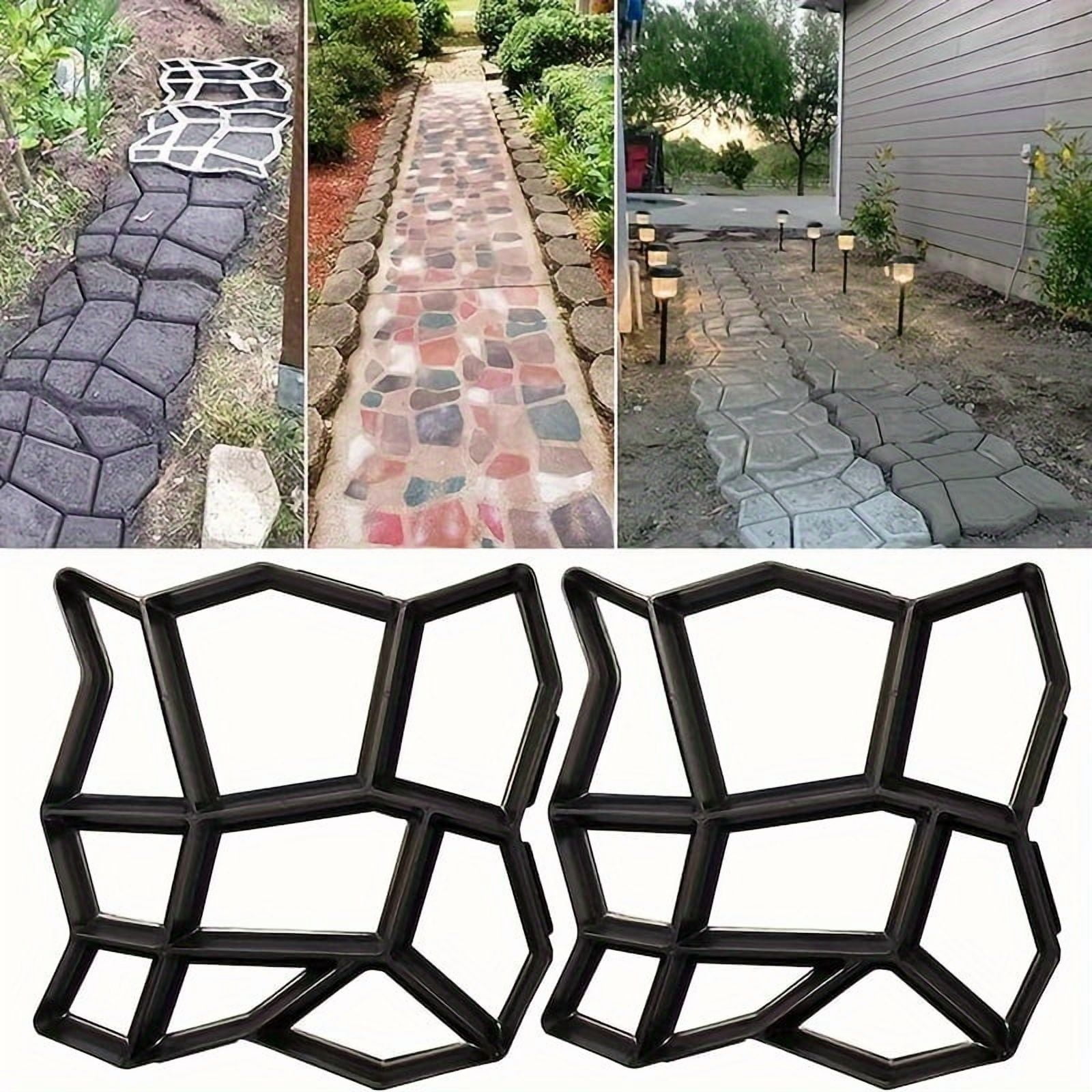 1 Packs 16.9 x 16.9 x 1.6 inch Walk Maker, Path Mate Stone Moldings Paving Pavement Concrete ...