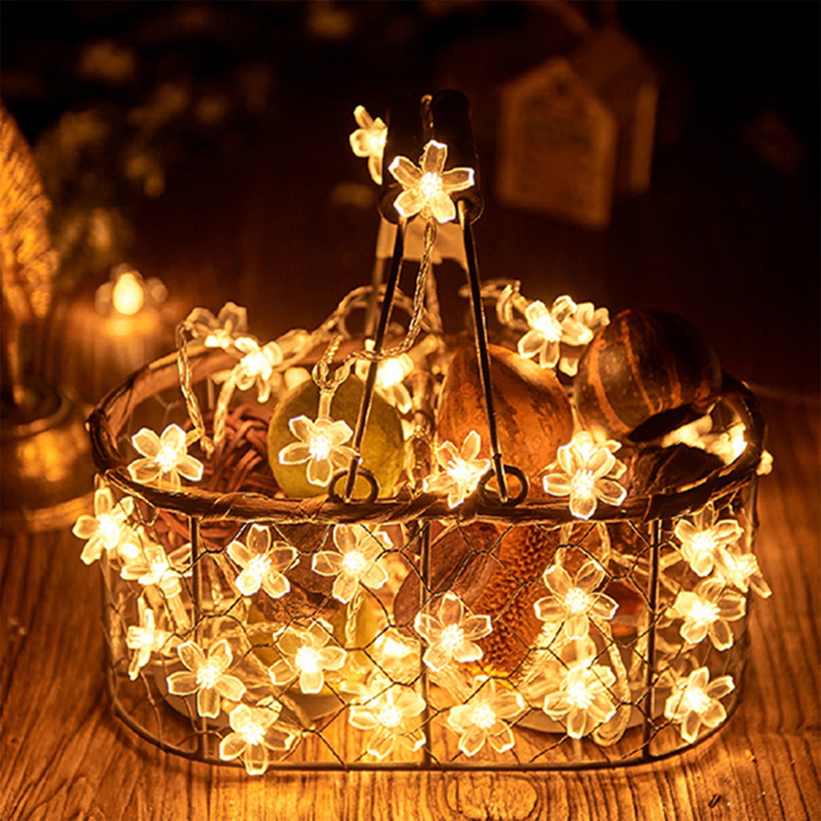 1 Packs 9.84Ft 20 LEDs Cherry Blossom Flower String Lights for Bedroom ...