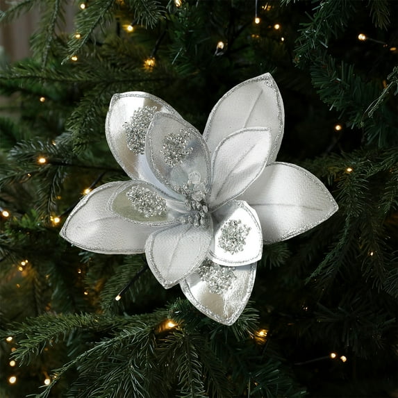 1 Packs Artificial Christmas Flowers Bouquet, Festive Floral ...