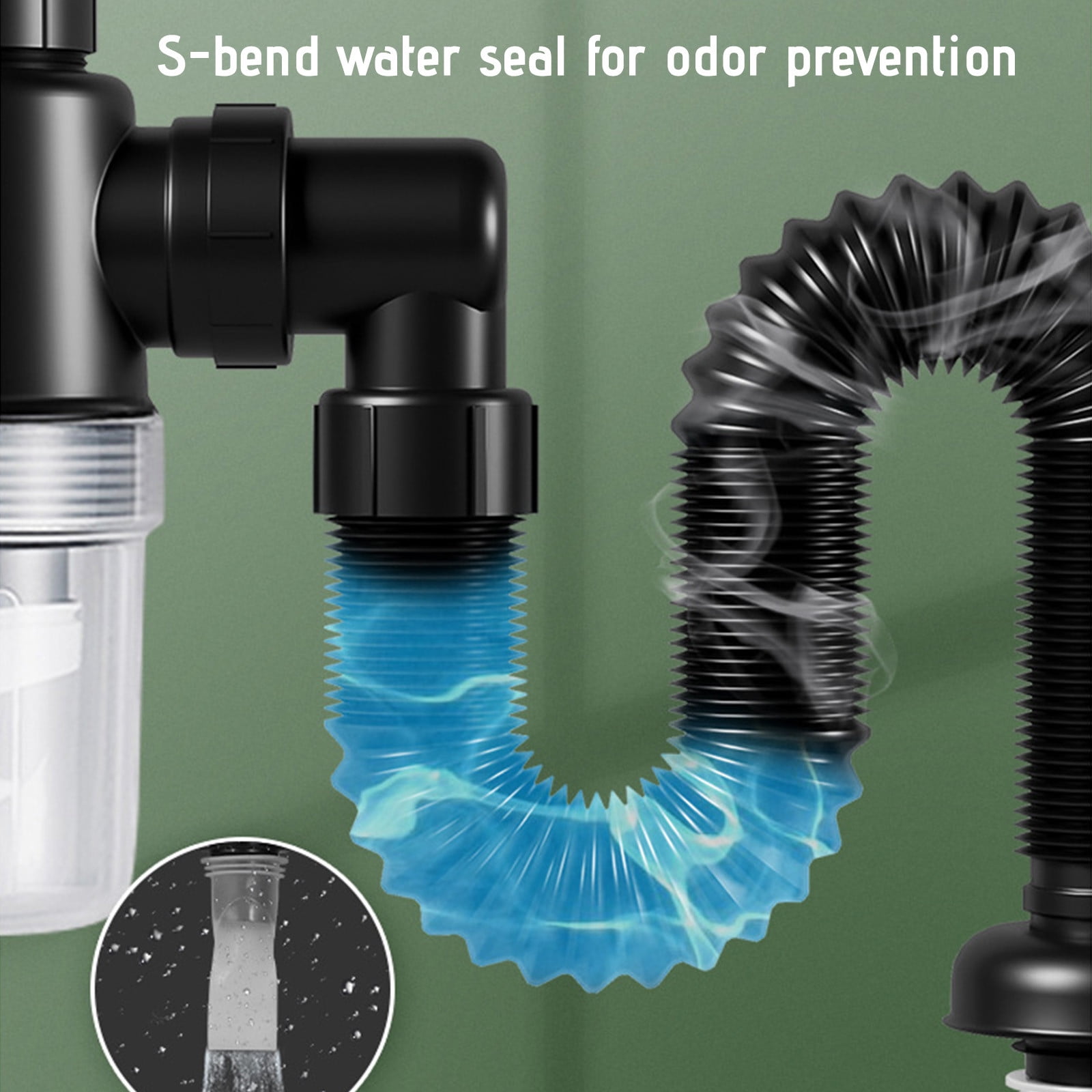 1 Packs Drainage-Kit Vessel Sink Drain for Bathroom, Pop-up Drain With ...