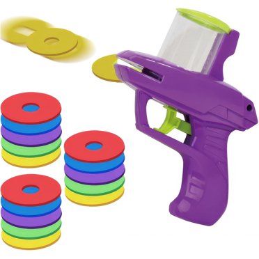 Disc Domination Duel Zip Shot with Foam Disc Shooters - 2 Shooters ...