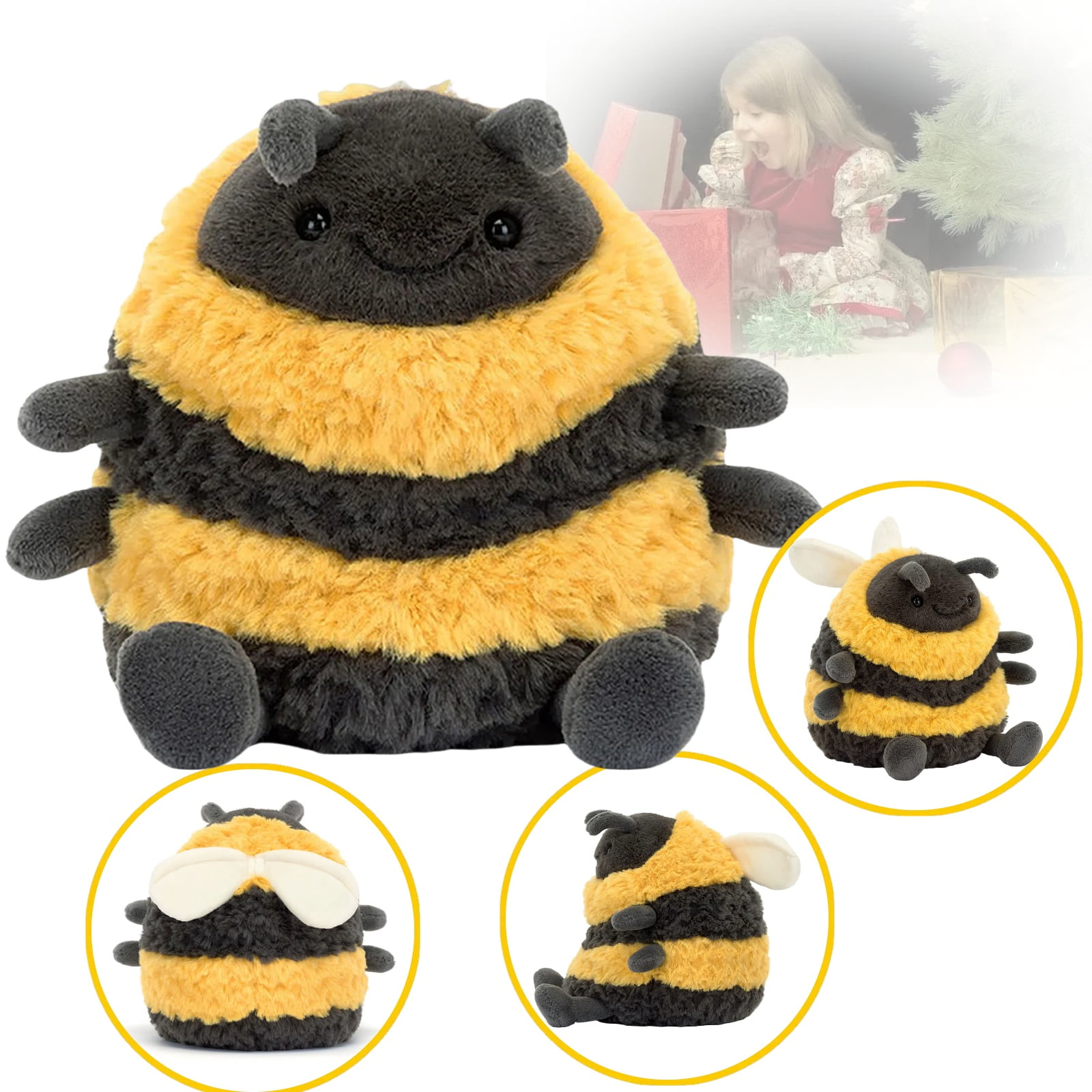 1 Packs Jellycat Albee Bee Plush – 6.29" Cuddly Stuffed Animal ...